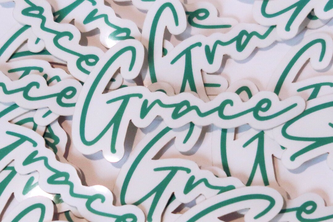 Grace Waterproof Vinyl Sticker - Etsy
