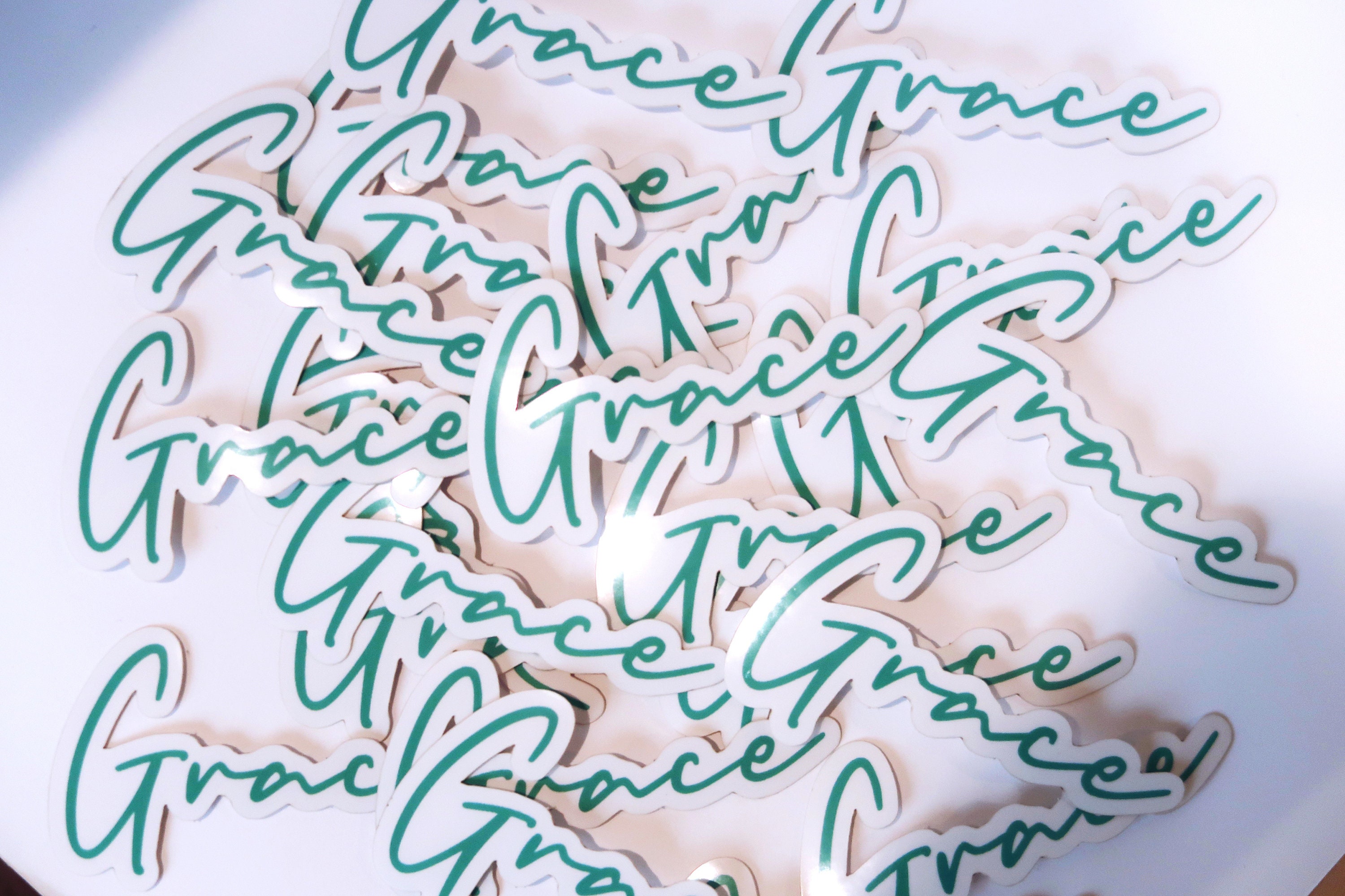 Grace Waterproof Vinyl Sticker | Etsy