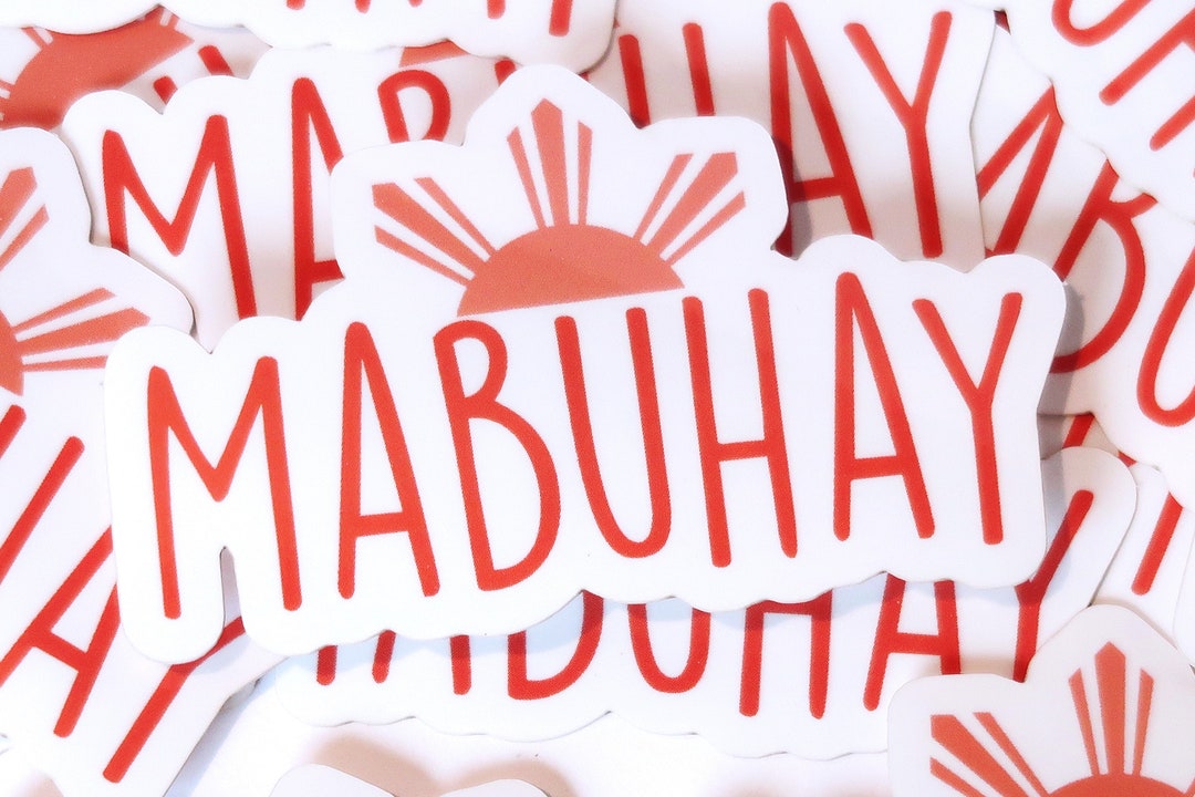 Mabuhay Filipino Waterproof Vinyl Sticker - Etsy
