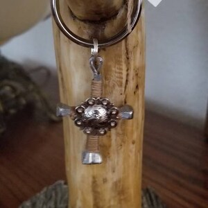Horseshoe Nail Cross Keychain With Concho - Etsy