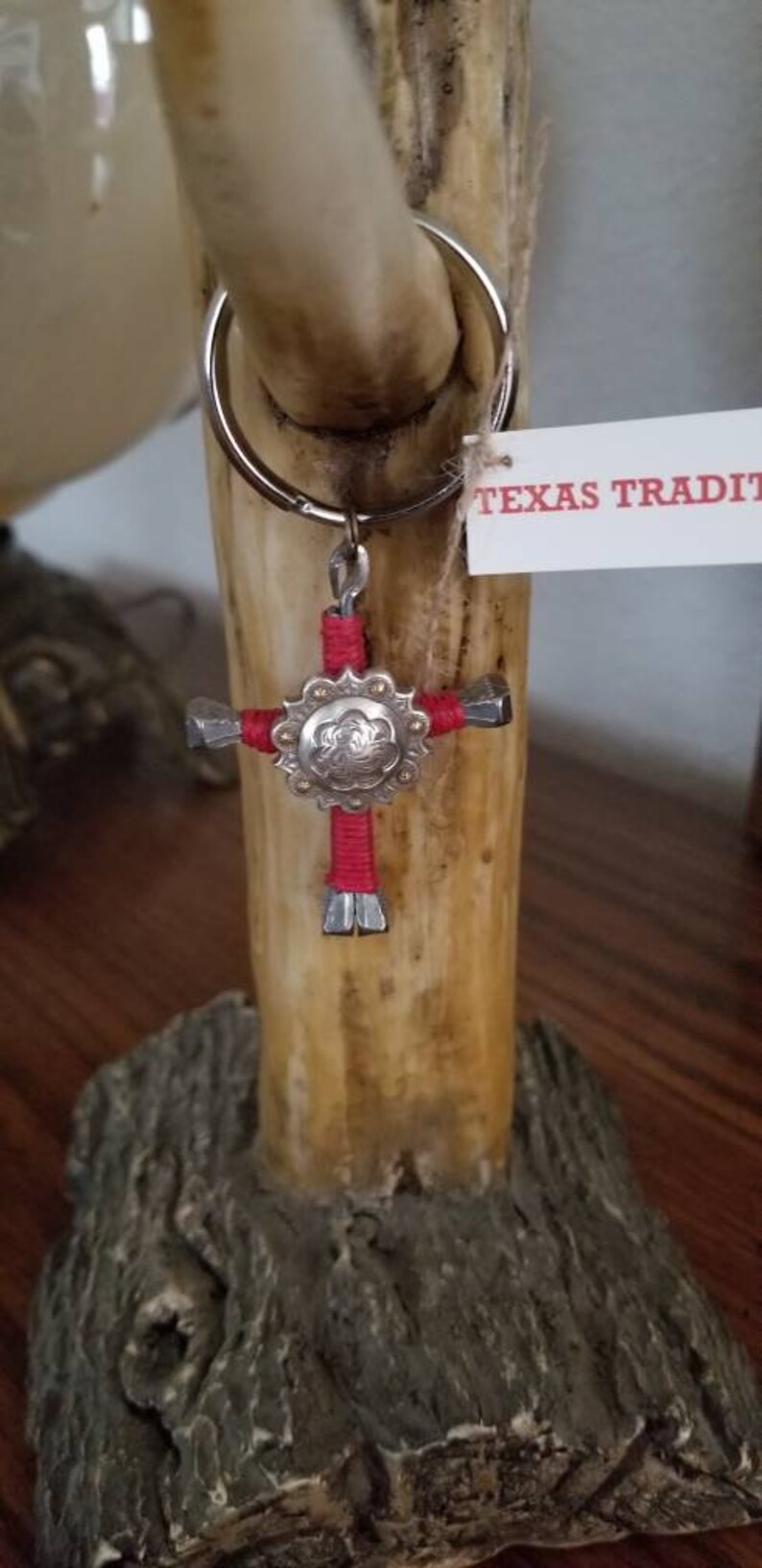Horseshoe Nail Cross Keychain With Concho - Etsy