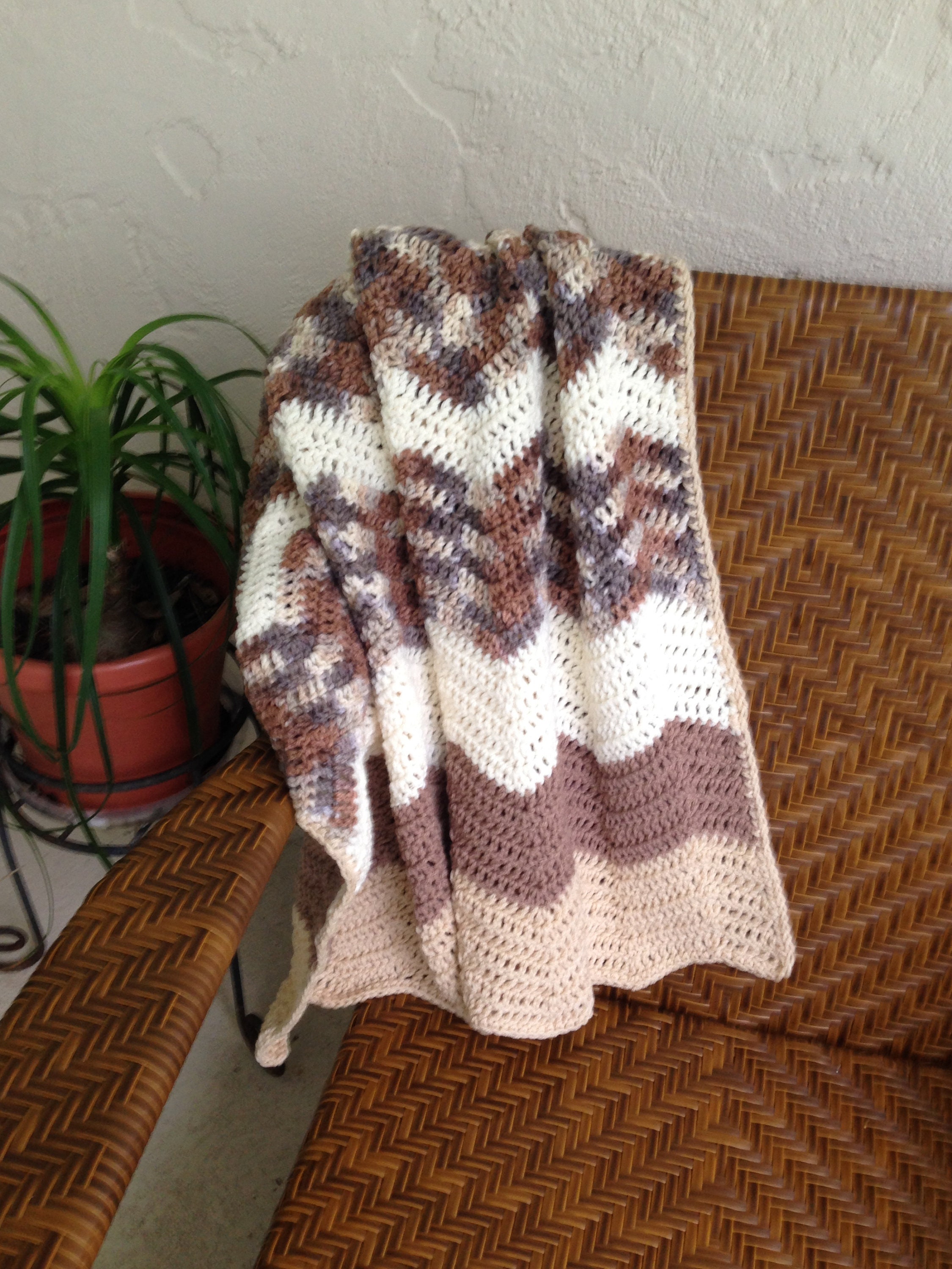 Blanket Beige Brown Multi-colored earth tone throw blanket lap | Etsy