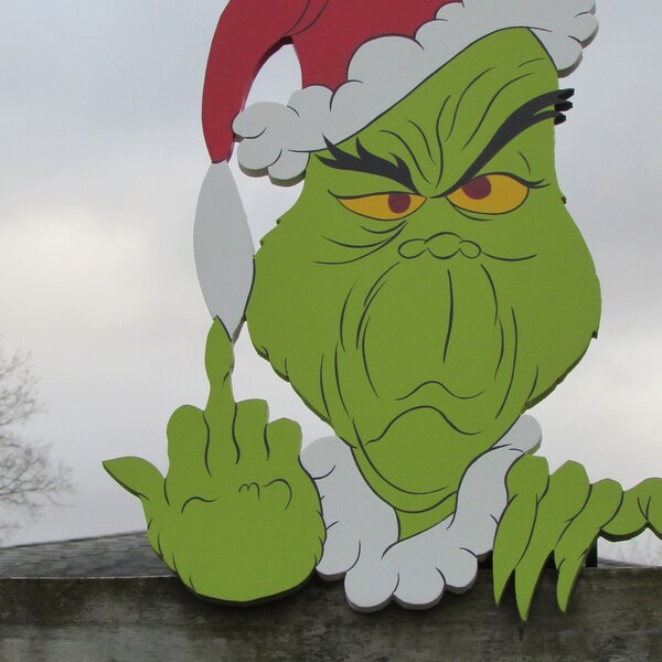 Grinch Fence Peeker - Etsy