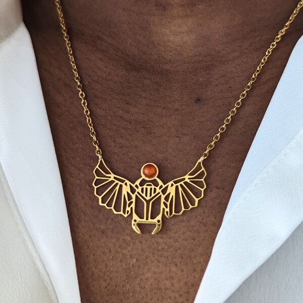 Scarab Necklace - Etsy