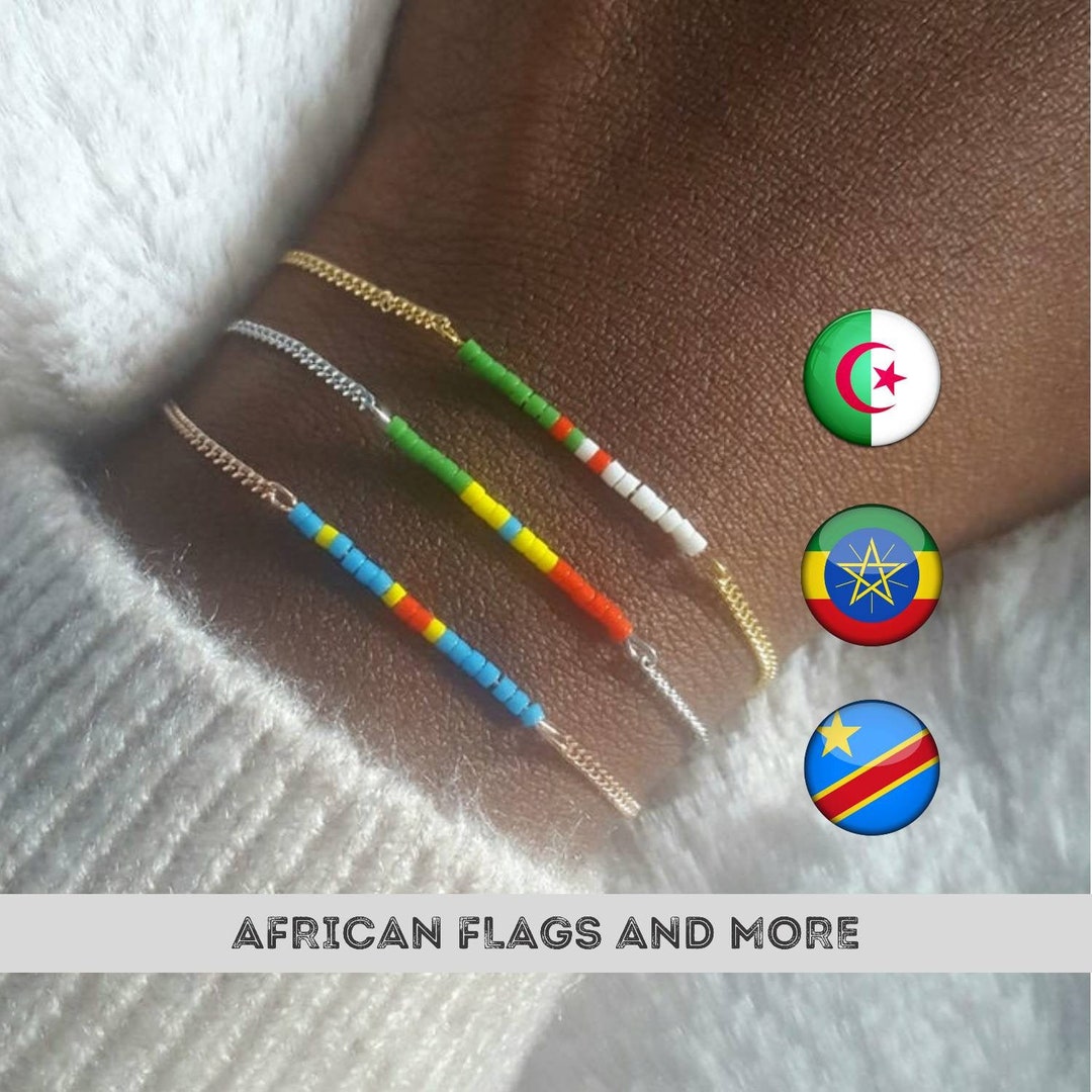 Africa Pendant for Women, African Beaded Bracelet, Delicate Travel ...