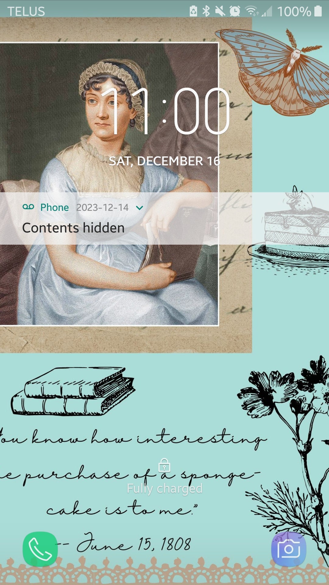 Jane Austen Digital Wallpaper - Etsy