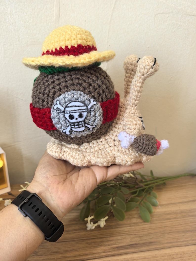 Den Den Mushi Luffy One Piece Pattern | Crochet Pattern 18 Cm | Spanish ...