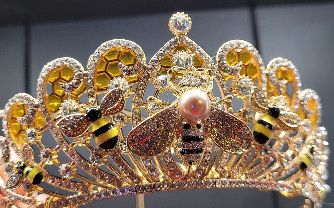 Queen Bee Tiara With Stained Glass Honeycomb Effect - Etsy