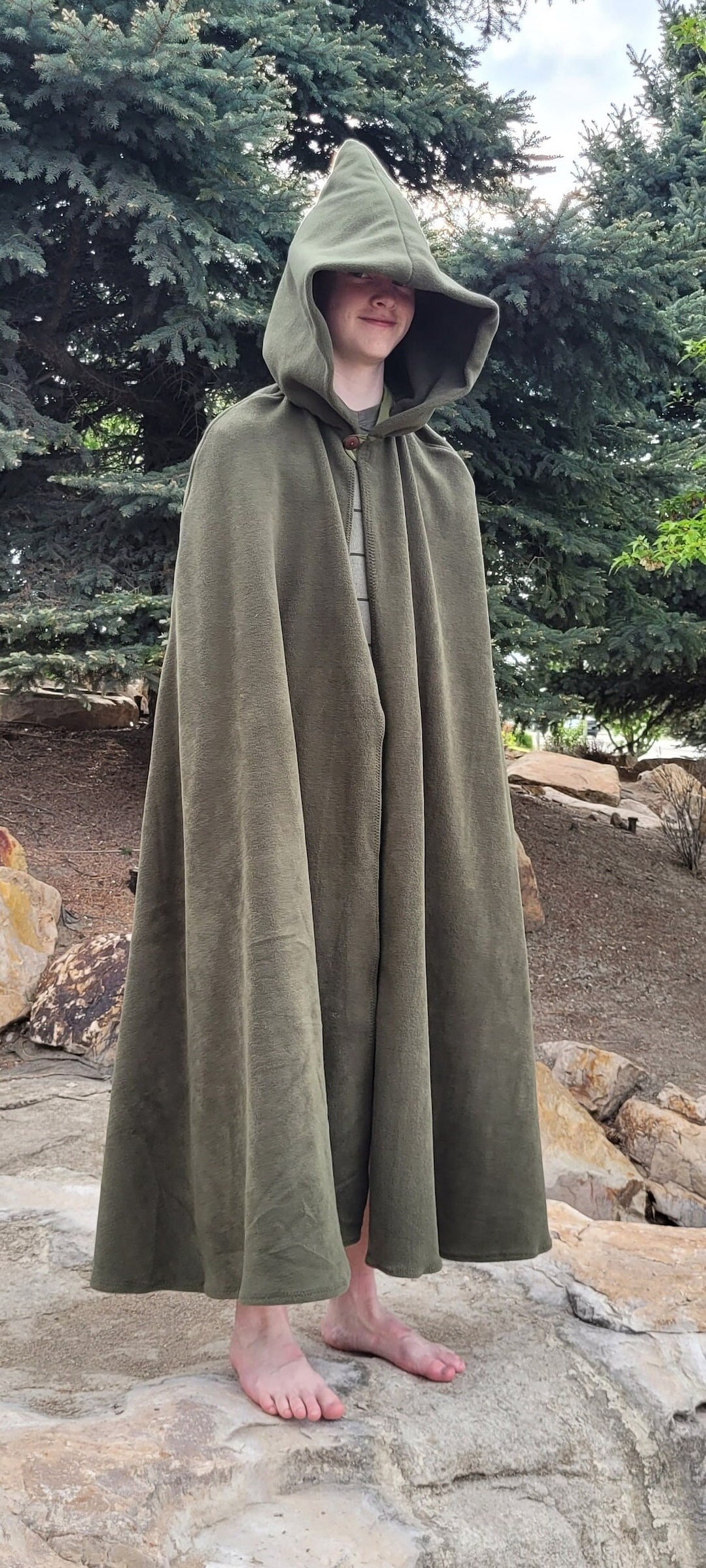 Long Cloak Made of Fleece for Hobbits, Adventurers, Knights for Adults ...