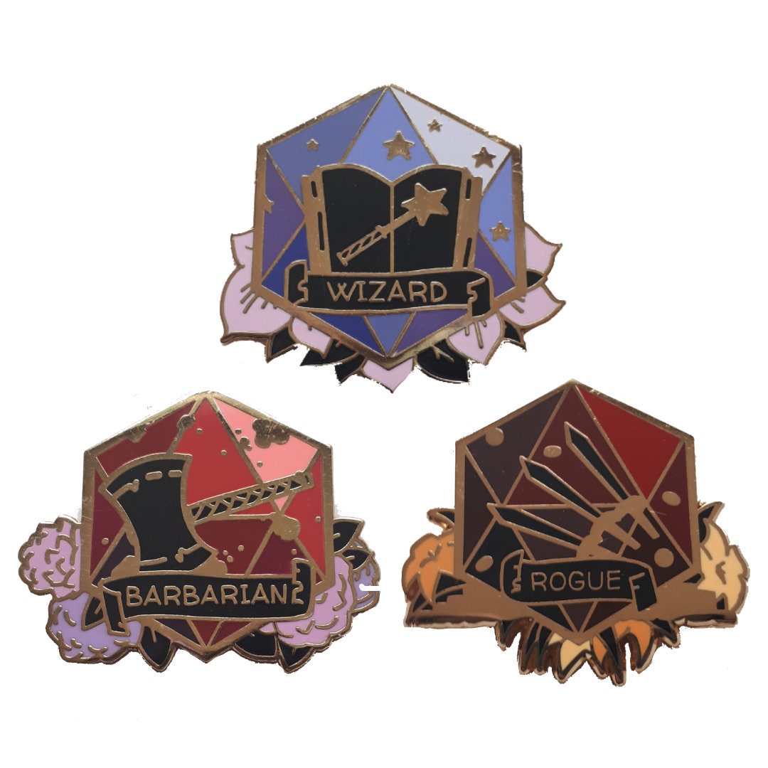 Dungeons and Dragons D&D Class Enamel Pins | Etsy