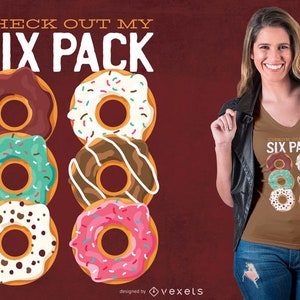 Donut Six Pack Shirt, Flavored Donut Abs Shirt - Etsy