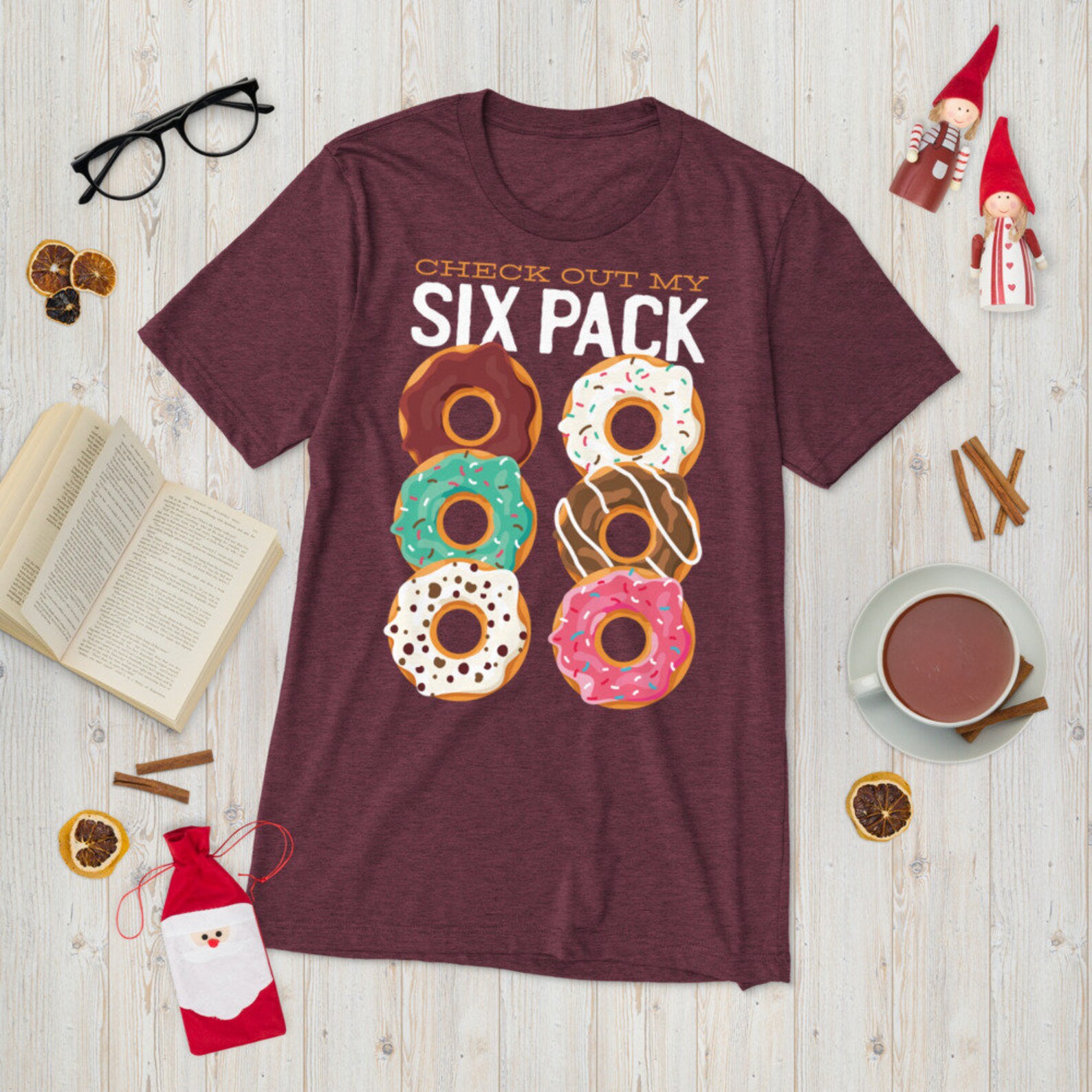 Donut Six Pack Shirt, Flavored Donut Abs Shirt - Etsy