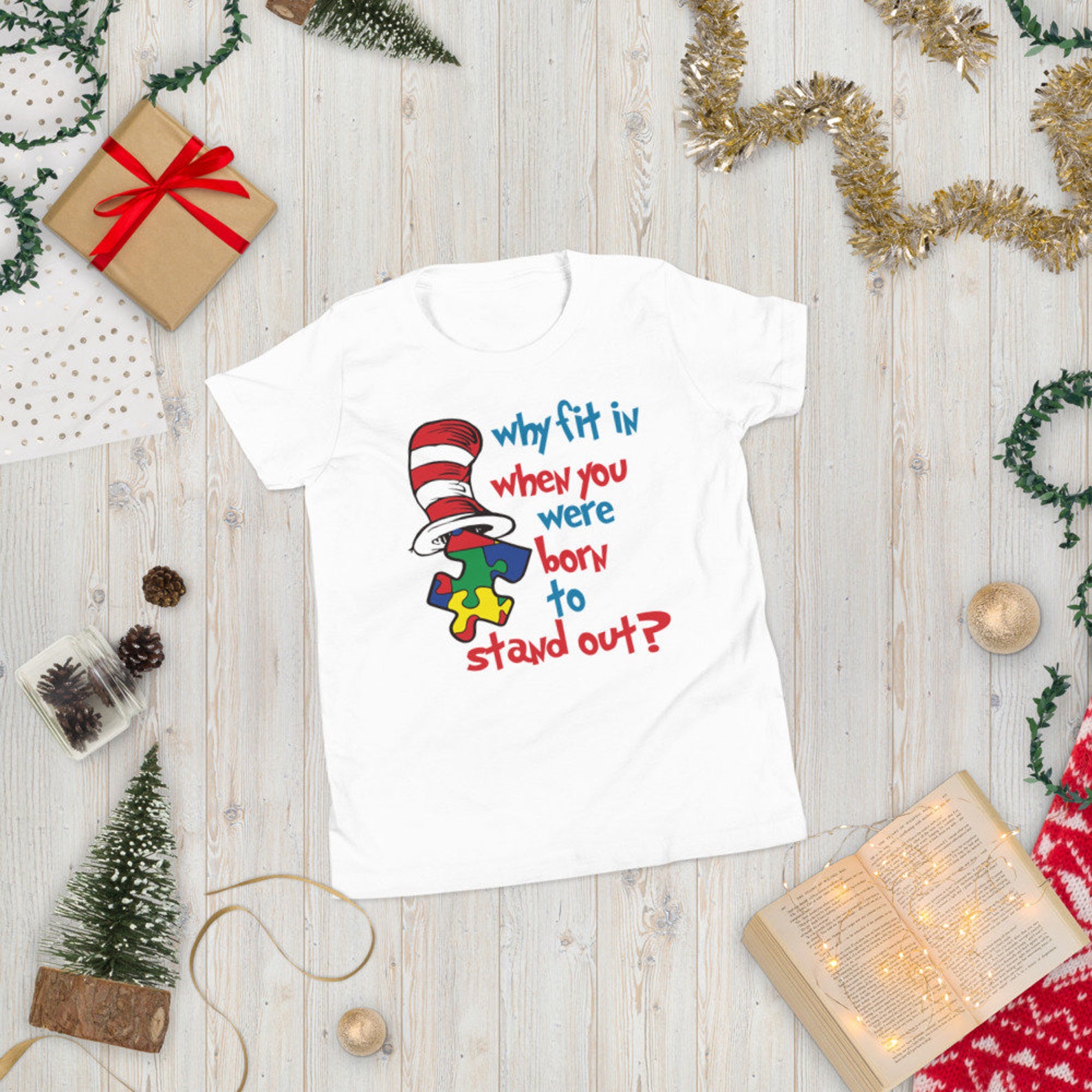 Autism Shirt, Cat in the Hat - Etsy
