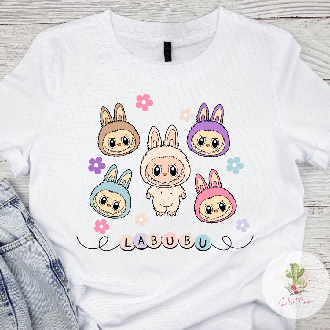 Labubu Shirt Png, Trending Cartoon Character Designs Png, Labubu Doll ...
