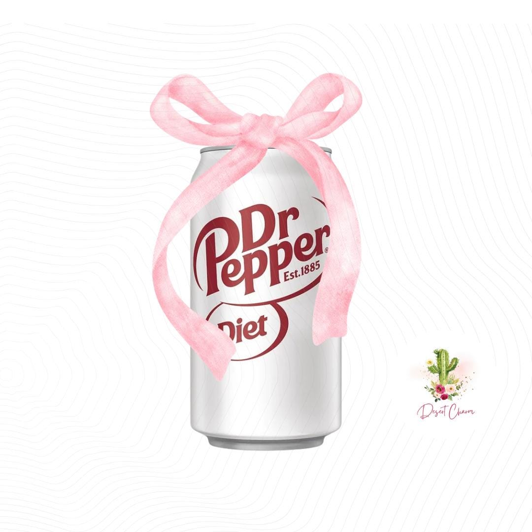 Diet Dr Pepper Coquette Png Clipart, Diet Dr Pepper Bow Png, Soda Bow ...