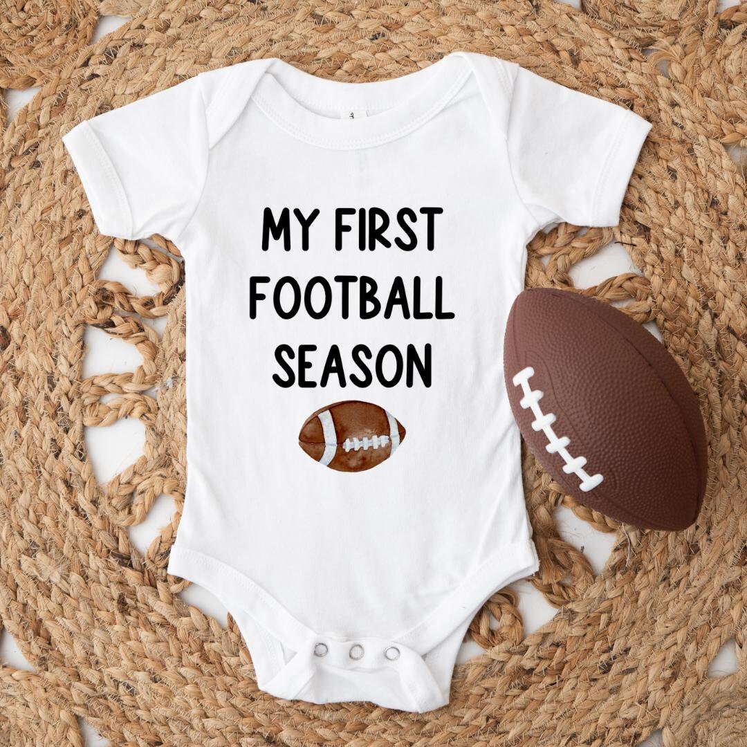 My First Football Season, Football Baby Bodysuit, Football Bodysuit ...
