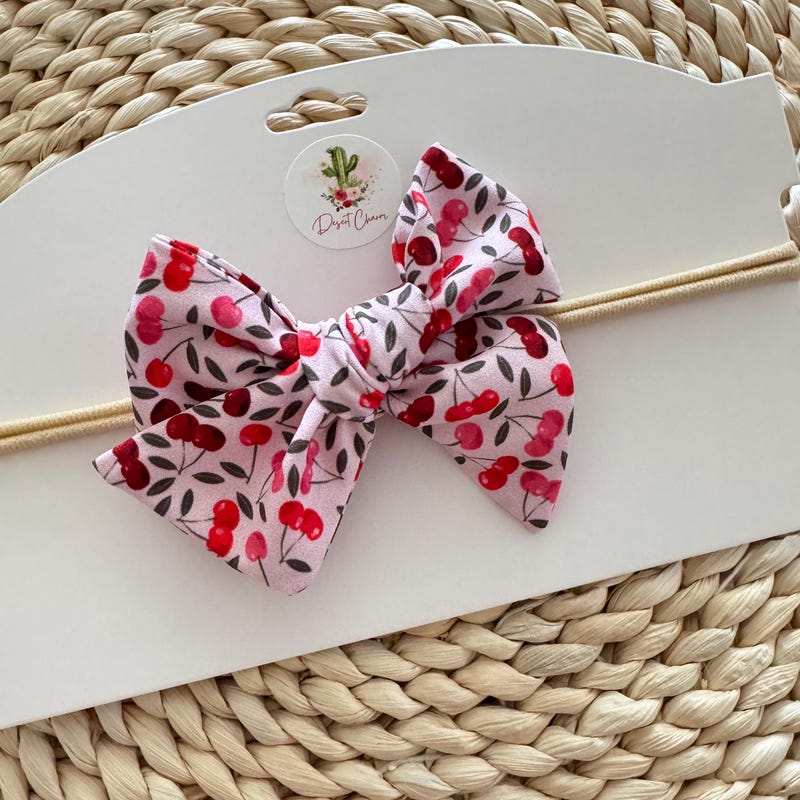 Cherry Hair Bow - Etsy