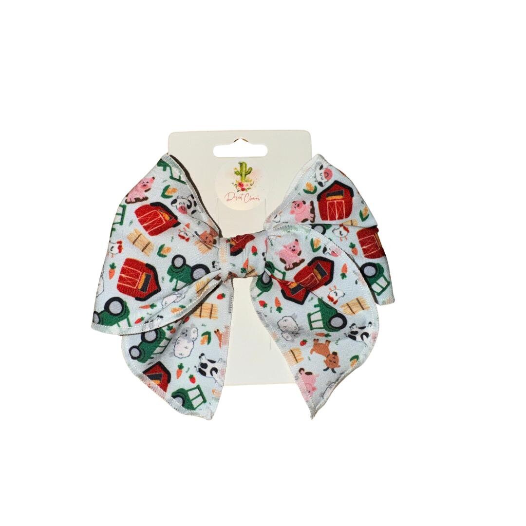 Barnyard Hair Bow, Farm Animal Hair Bow, Animal Hair Bows, Toddler Hair ...