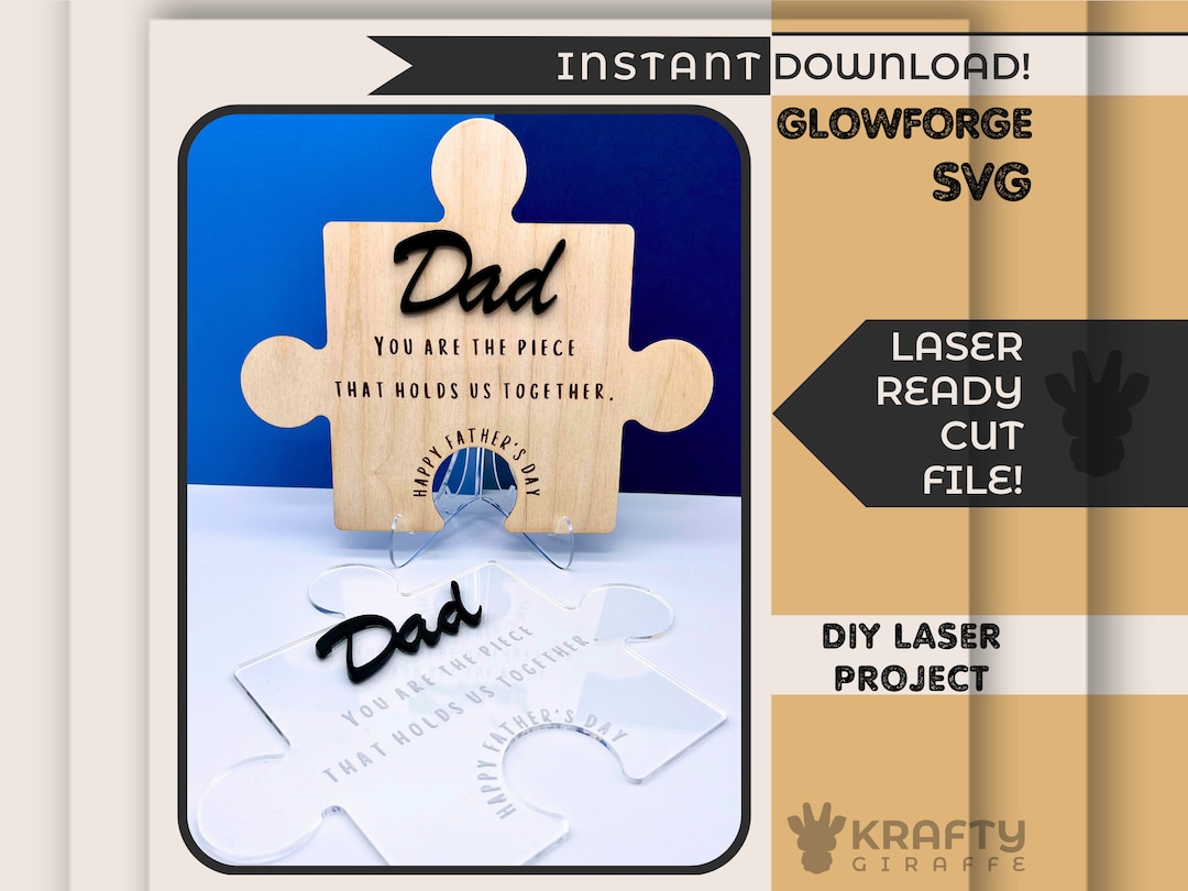 Father's Day Gift SVG | Glowforge Projects | Laser Engrave Files | DIY ...