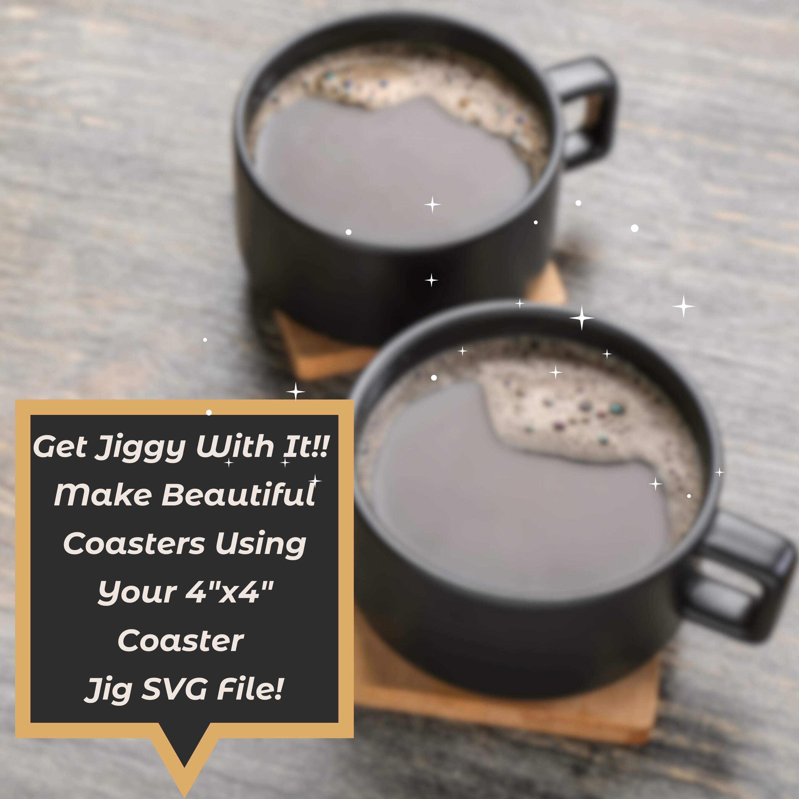 Coaster Jig SVG 4x4 Coaster Jig File DIY Coasters Glowforge Jig Svg ...