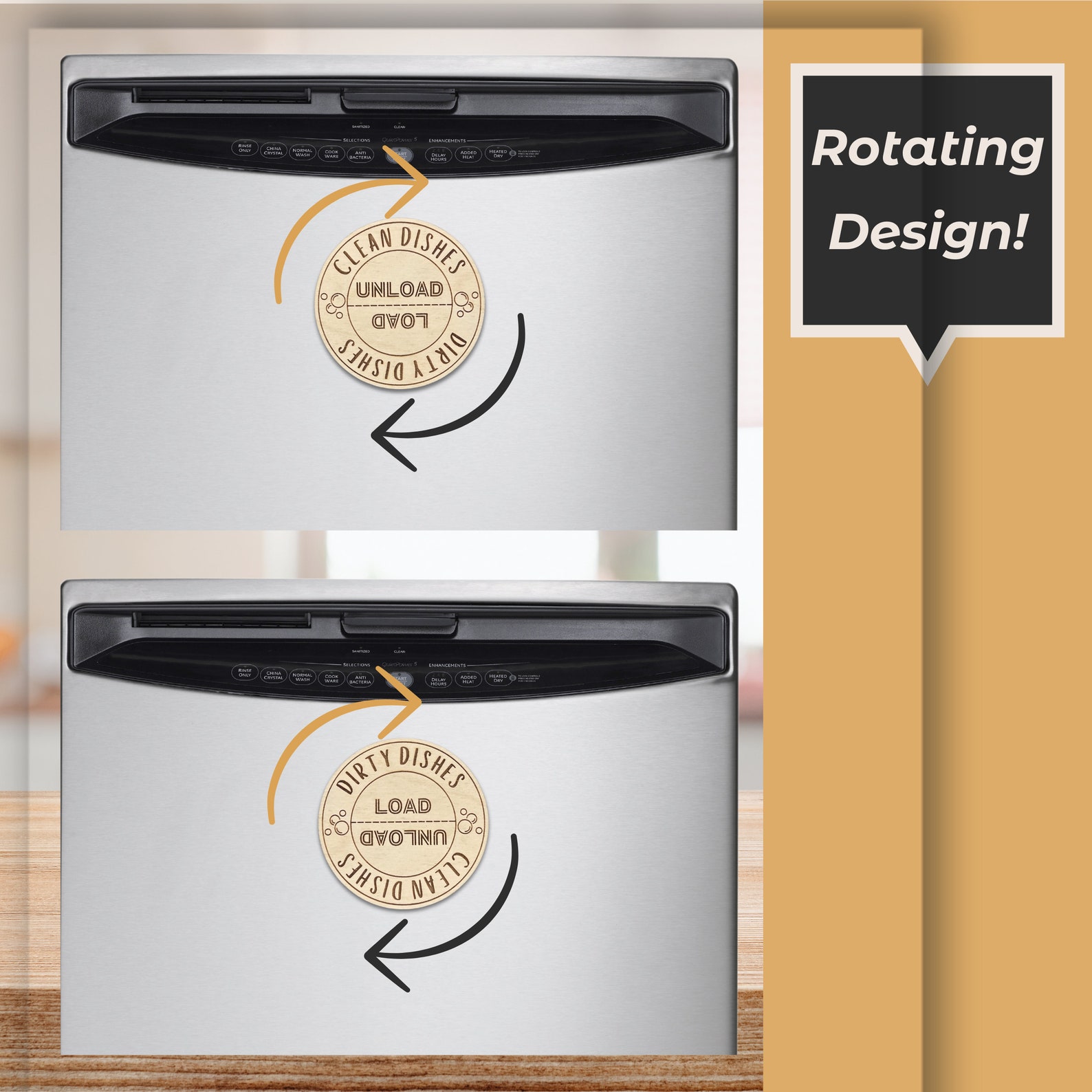 Clean Dirty Dishwasher Magnet SVG | Glowforge Magnet SVG | Laser Cut ...