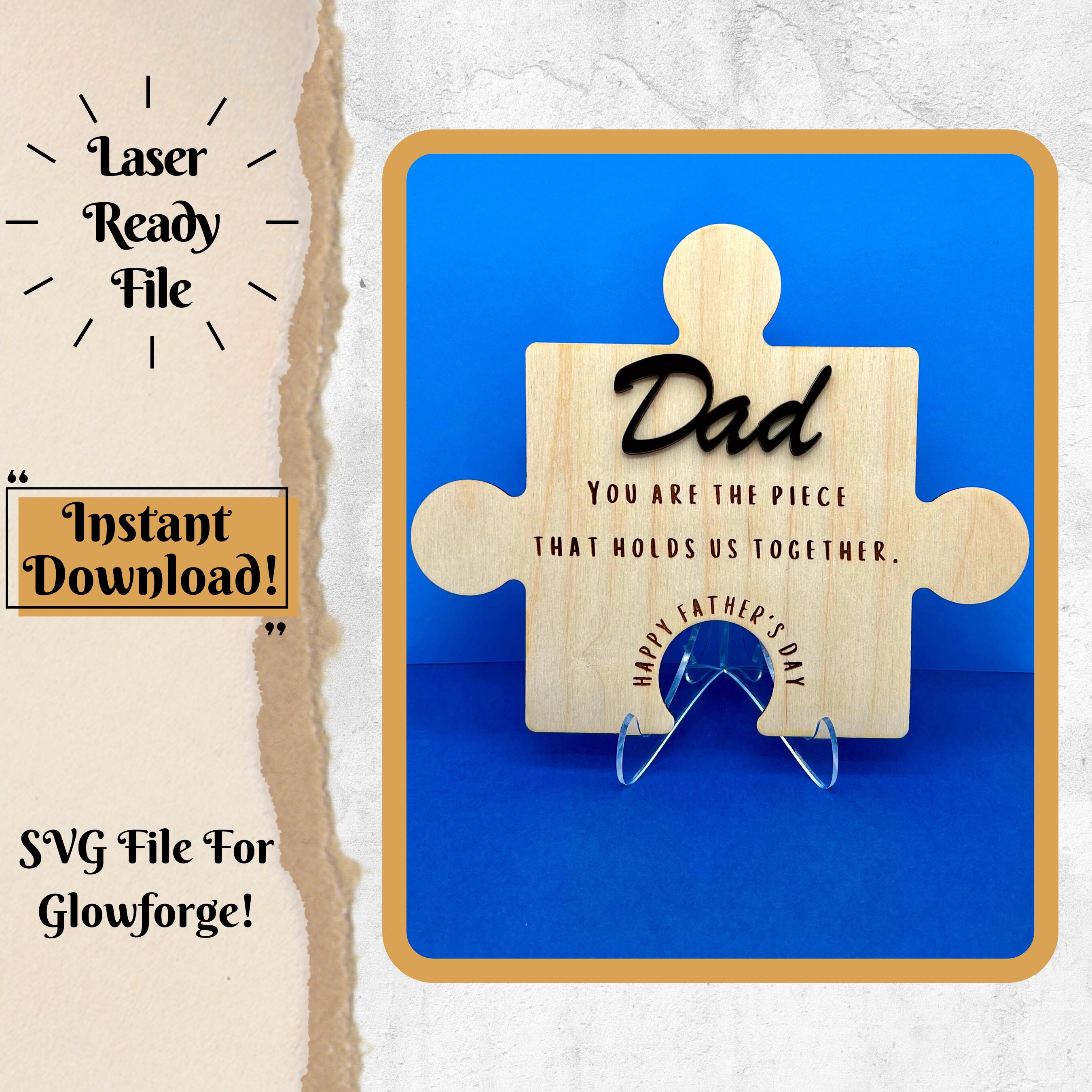 Father's Day Gift SVG Glowforge Projects Laser Engrave Files DIY Gift ...
