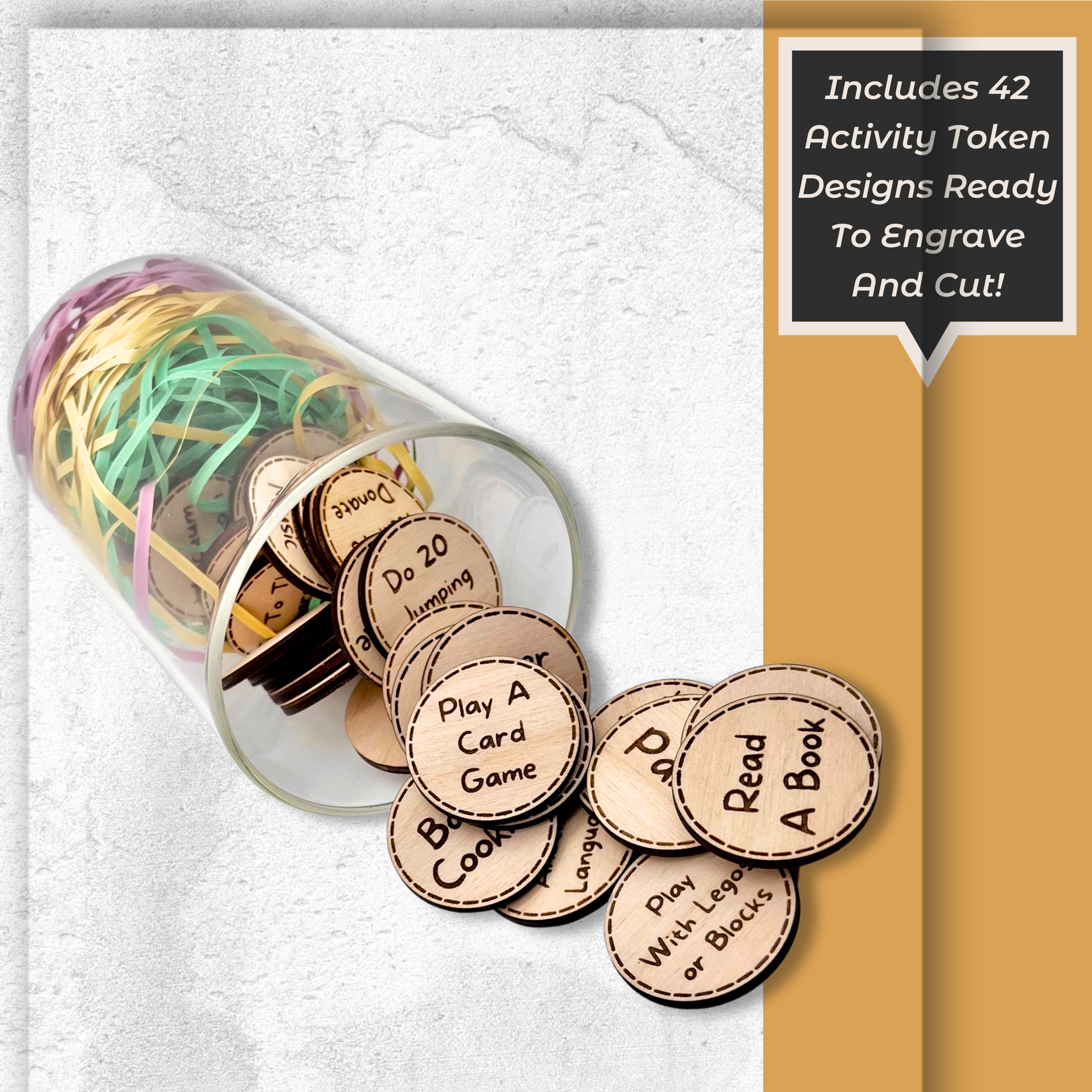 Kids Activities Bundle | I'm Bored Jar SVG | Fun Glowforge Projects ...