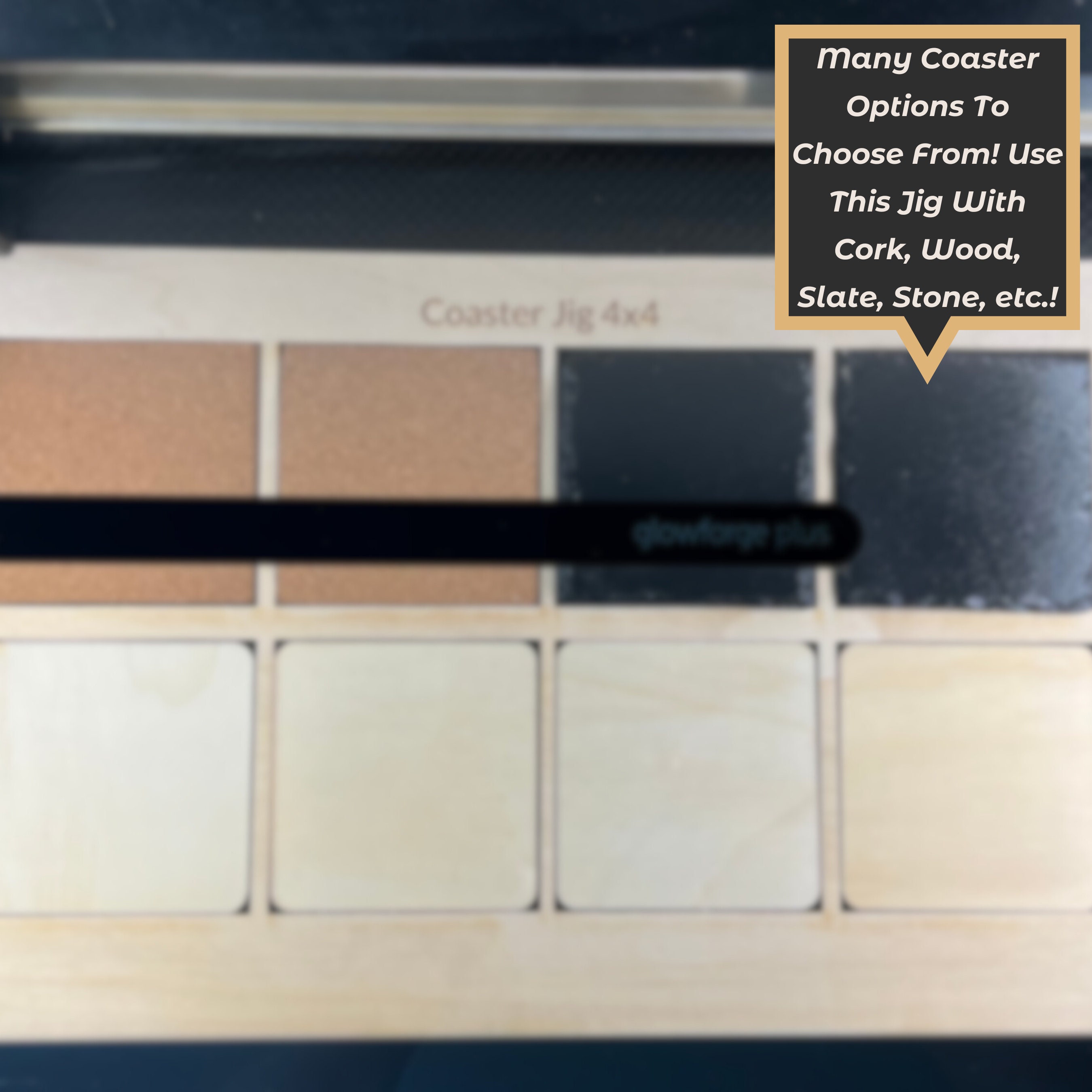 Coaster Jig SVG 4x4 Coaster Jig File DIY Coasters Glowforge Jig Svg ...