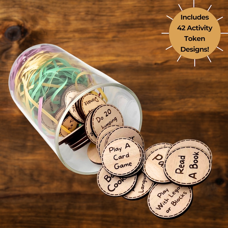 Kids Activities Bundle I'm Bored Jar SVG Fun Glowforge Projects Laser ...