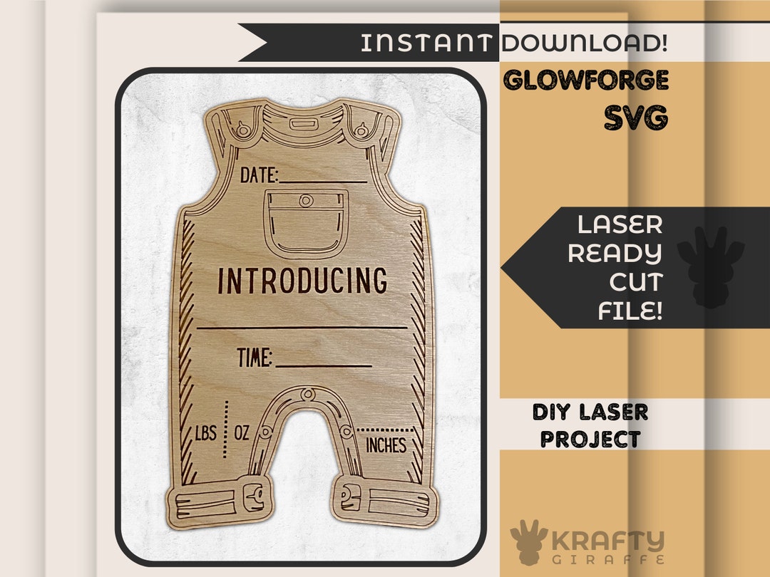 New Baby SVG | Birth Stats Sign | Baby Sign SVG | Glowforge Project ...