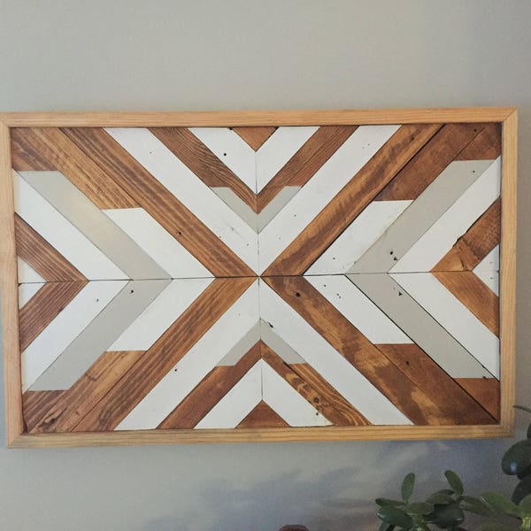 Wooden Geometric Wall Art - Etsy