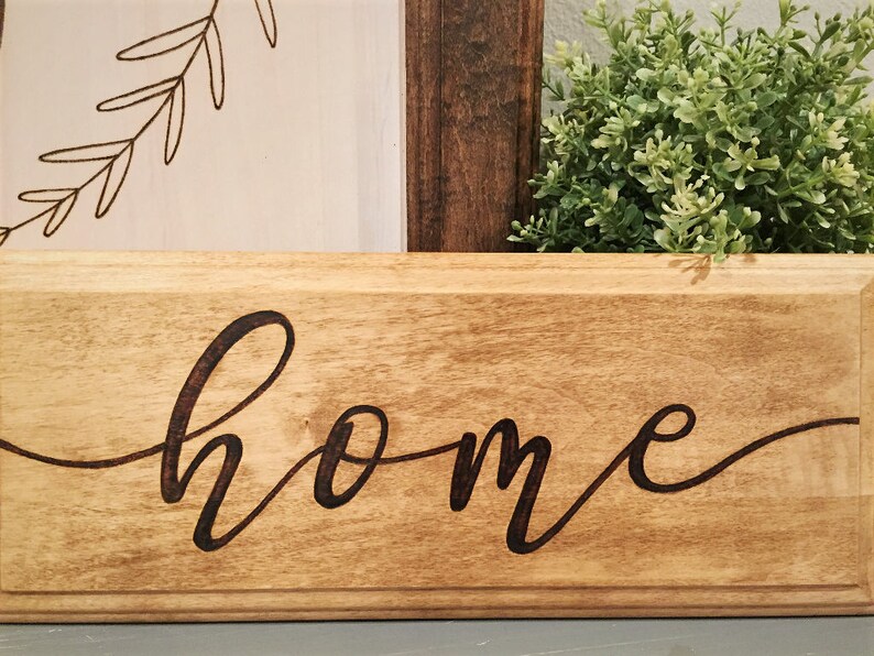 Wood Home Sign Mini Wood Sign Engraved Home Sign Entryway - Etsy