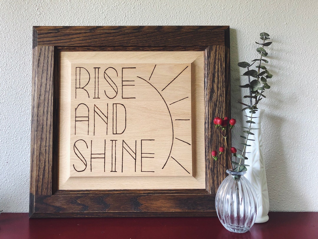 Rise and Shine Sign. Wood Sign. Morning Sign. Sunshine Sign. - Etsy