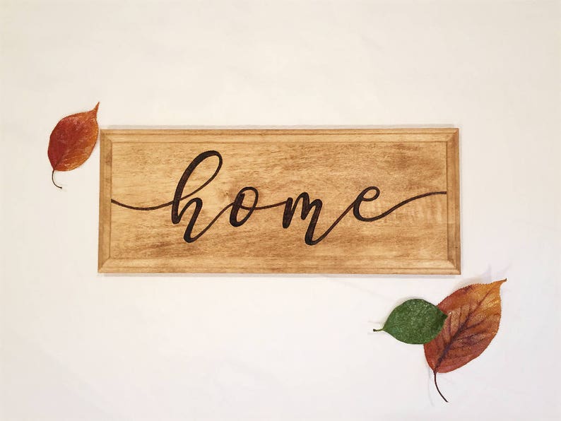 Wood Home Sign Mini Wood Sign Engraved Home Sign Entryway | Etsy