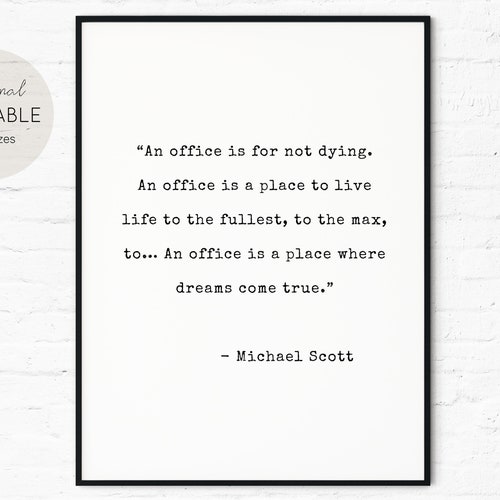 Michael Scott Office Quote Printable Wall Art I Knew Exactly - Etsy