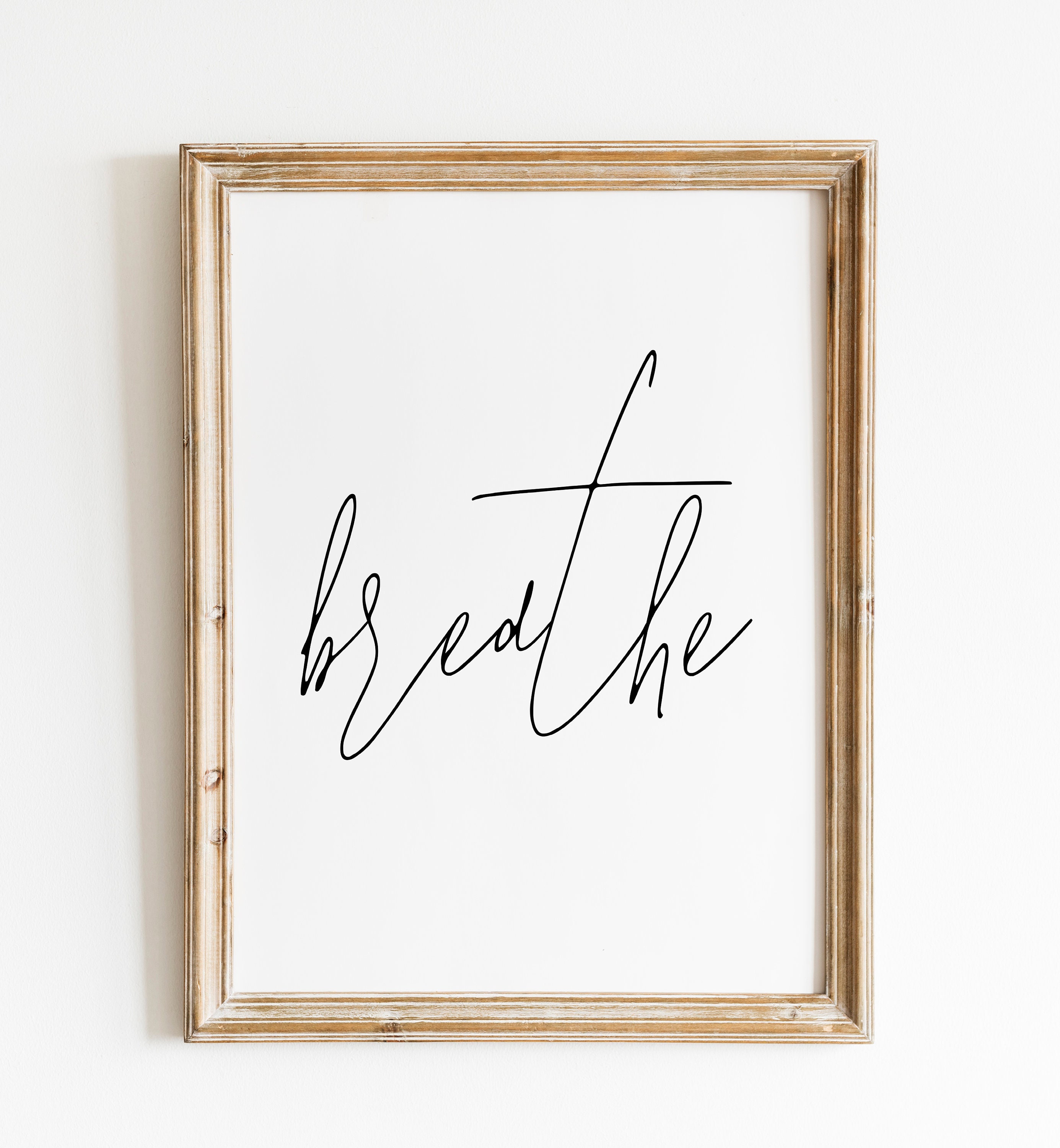 Breathe Printable Poster Yoga Wall Decor Breathe Sign - Etsy