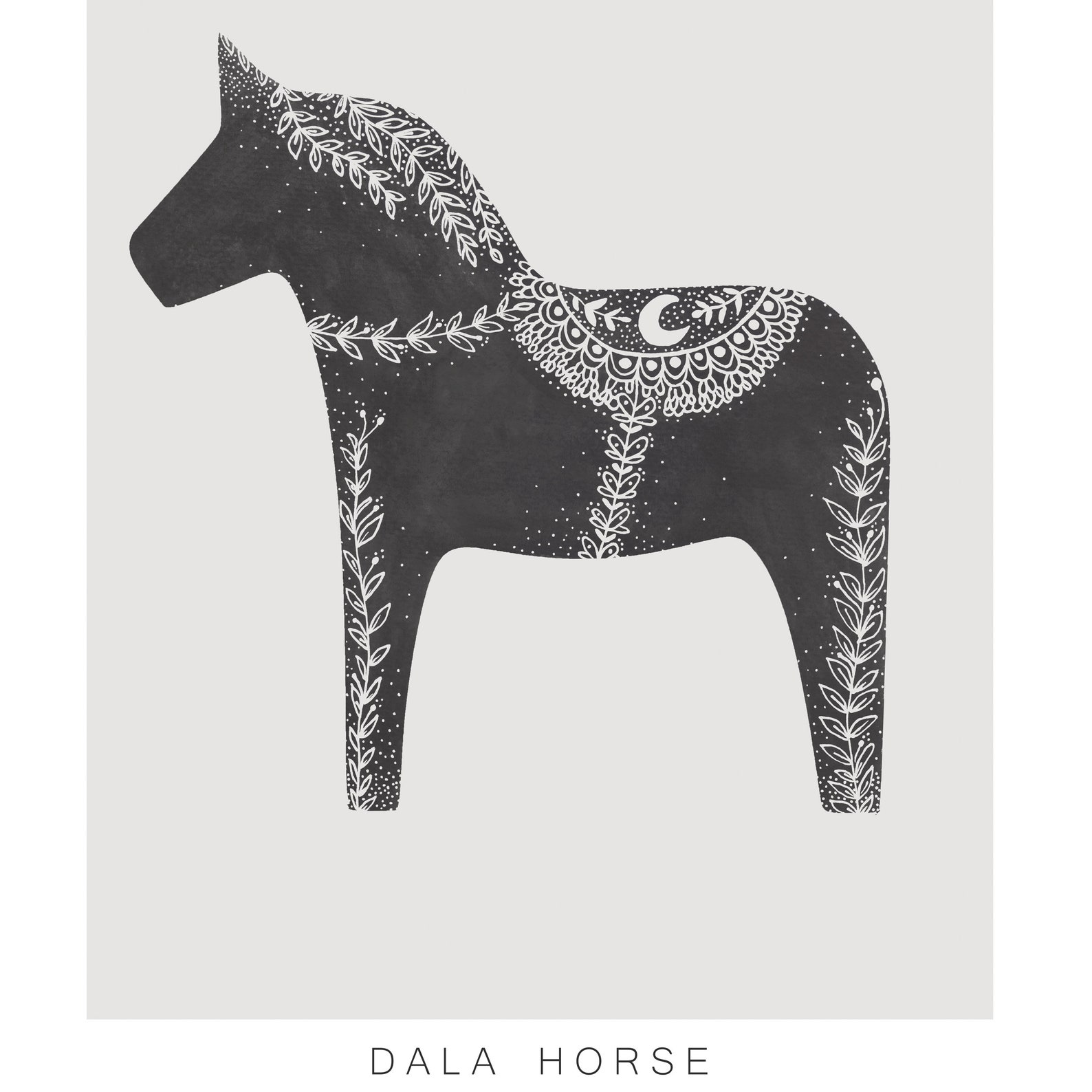 DALA HORSE PRINT Swedish Folk Art Printable Wall Art | Etsy
