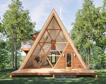 A Frame House Design - Etsy