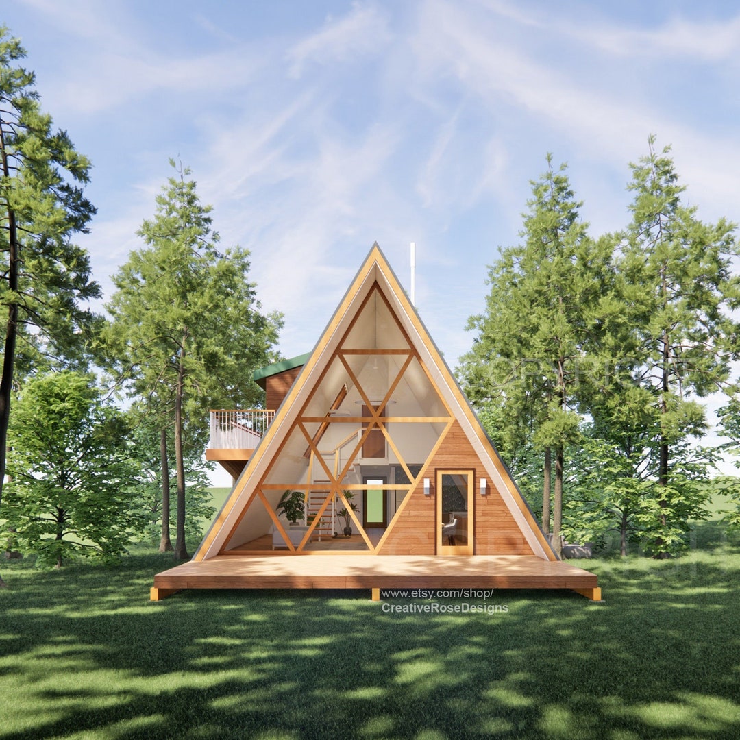 Custom Luxury A Frame 36' X 28' / Vacation Cabin / A-frame House Design ...