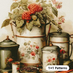 Jmp0273_kitchen Utensils, Cross Stitch Pattern PDF, Full Coverage Hand ...