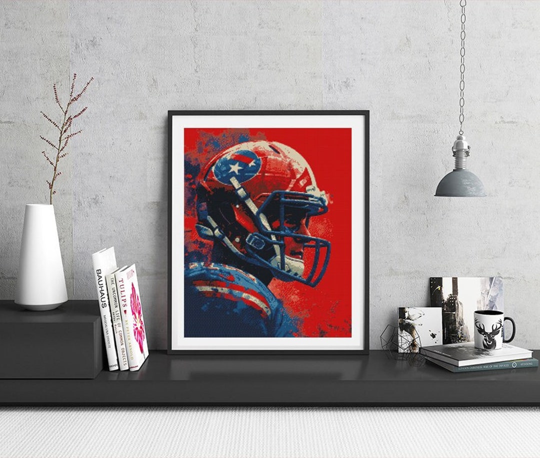 Jmp0431_football, Cross Stitch Pattern PDF, Full Coverage Hand ...