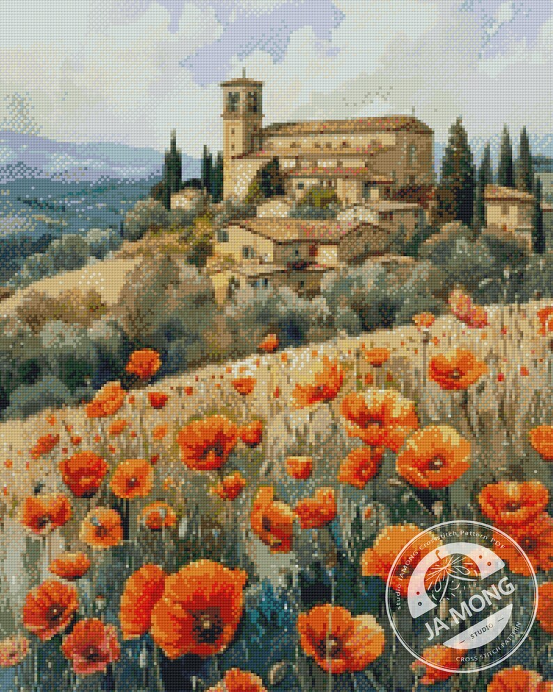 Jmp0518_tuscany, Cross Stitch Pattern PDF, Full Coverage Hand ...