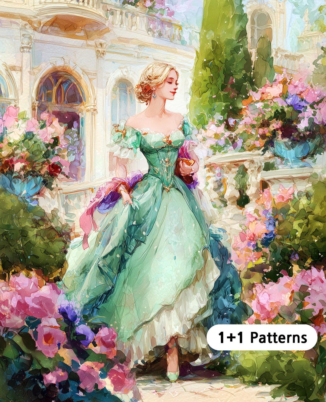 JMP1137 Regal Woman Cross Stitch Pattern PDF Cross Stitch Chart Counted ...