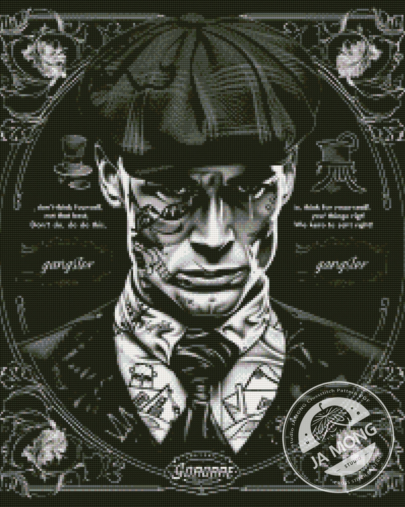 Jmp0669_gangster, Cross Stitch Pattern PDF, Full Coverage Hand ...