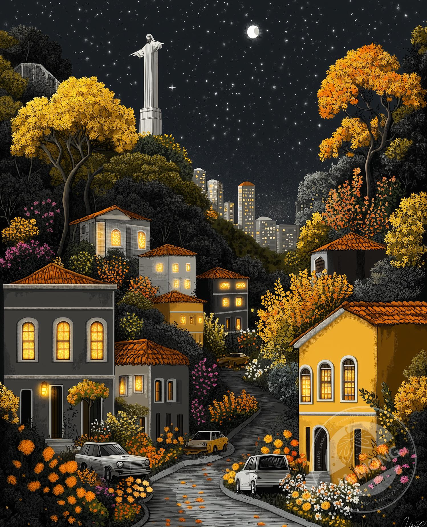 Jmp0708_rio De Janeiro, Cross Stitch Pattern PDF, Full Coverage Hand ...