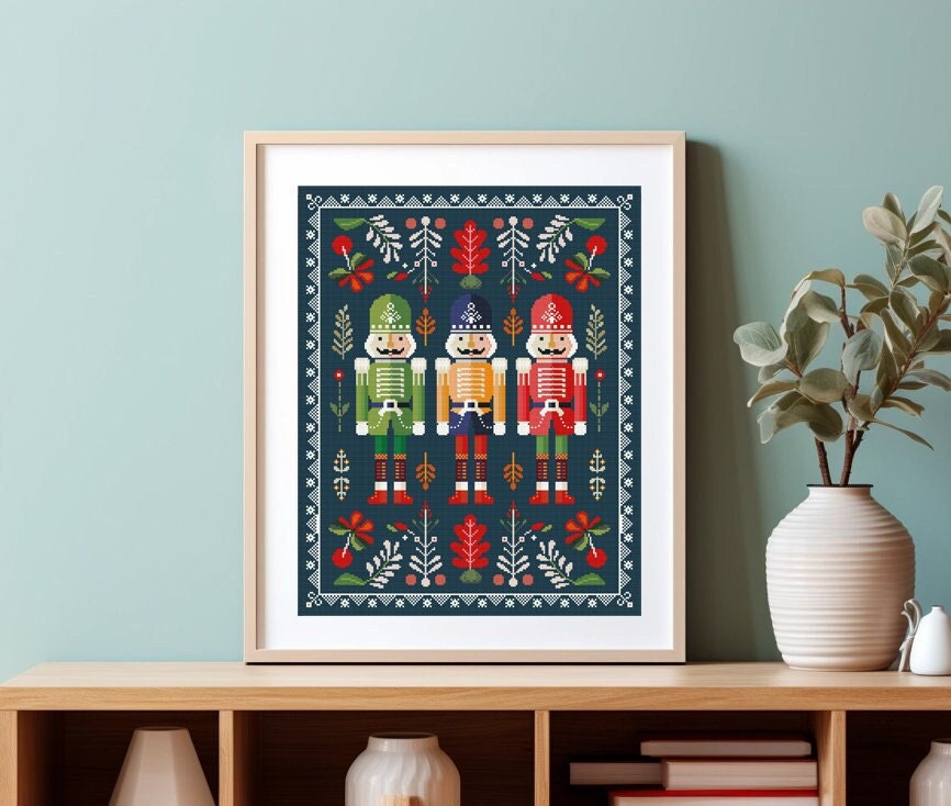 Jmp0402_nutcrackers, Cross Stitch Pattern PDF, Full Coverage Hand ...