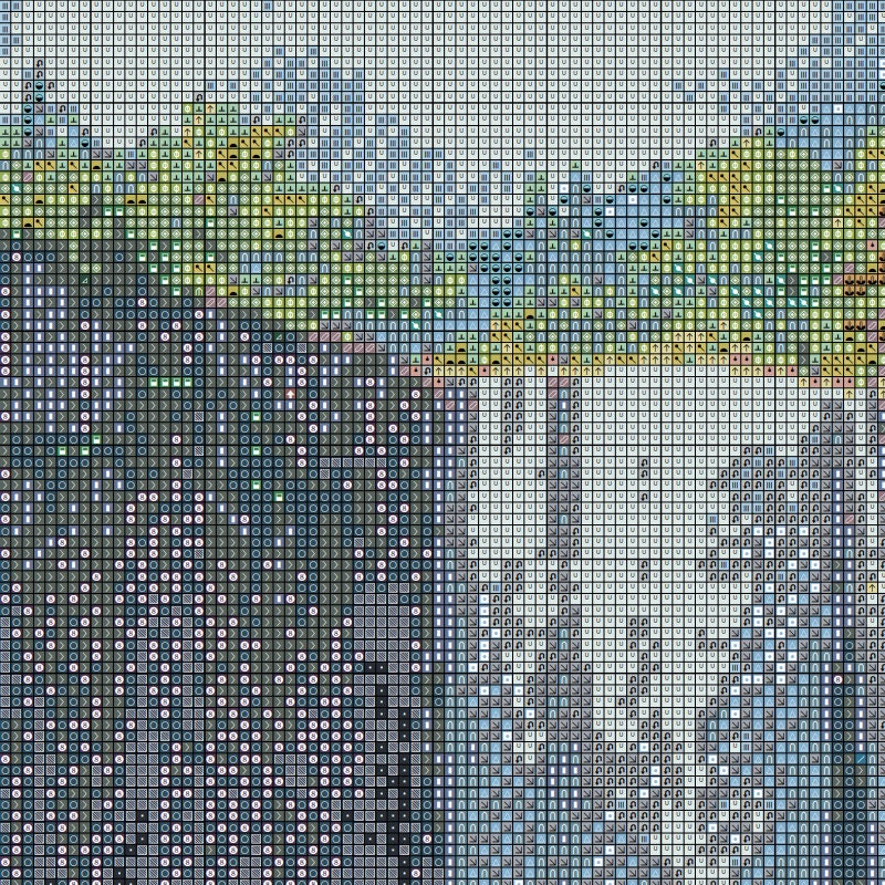 Jmp0424_waterfall, Cross Stitch Pattern PDF, Full Coverage Hand ...
