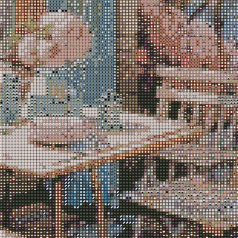 Jmp0341_outdoor Table, Cross Stitch Pattern PDF, Full Coverage Hand ...