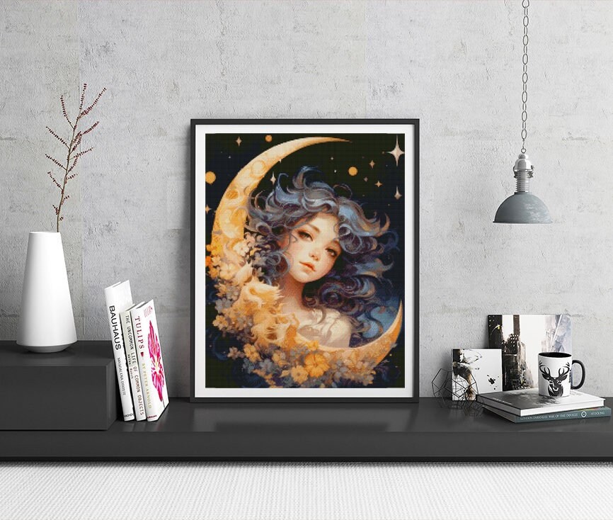 Jmp0077_moonlight Dream, Cross Stitch Pattern PDF, Cross Stitch Chart ...