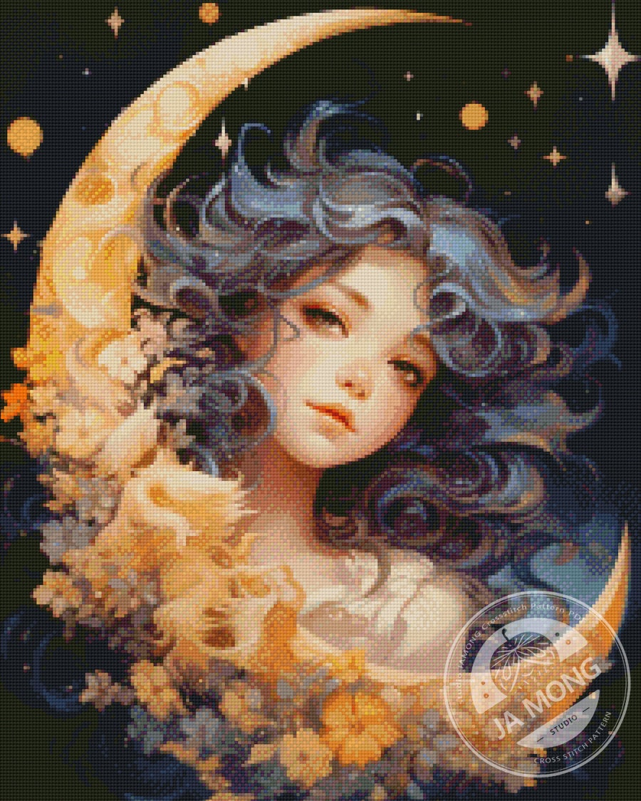 Jmp0077_moonlight Dream, Cross Stitch Pattern PDF, Cross Stitch Chart ...